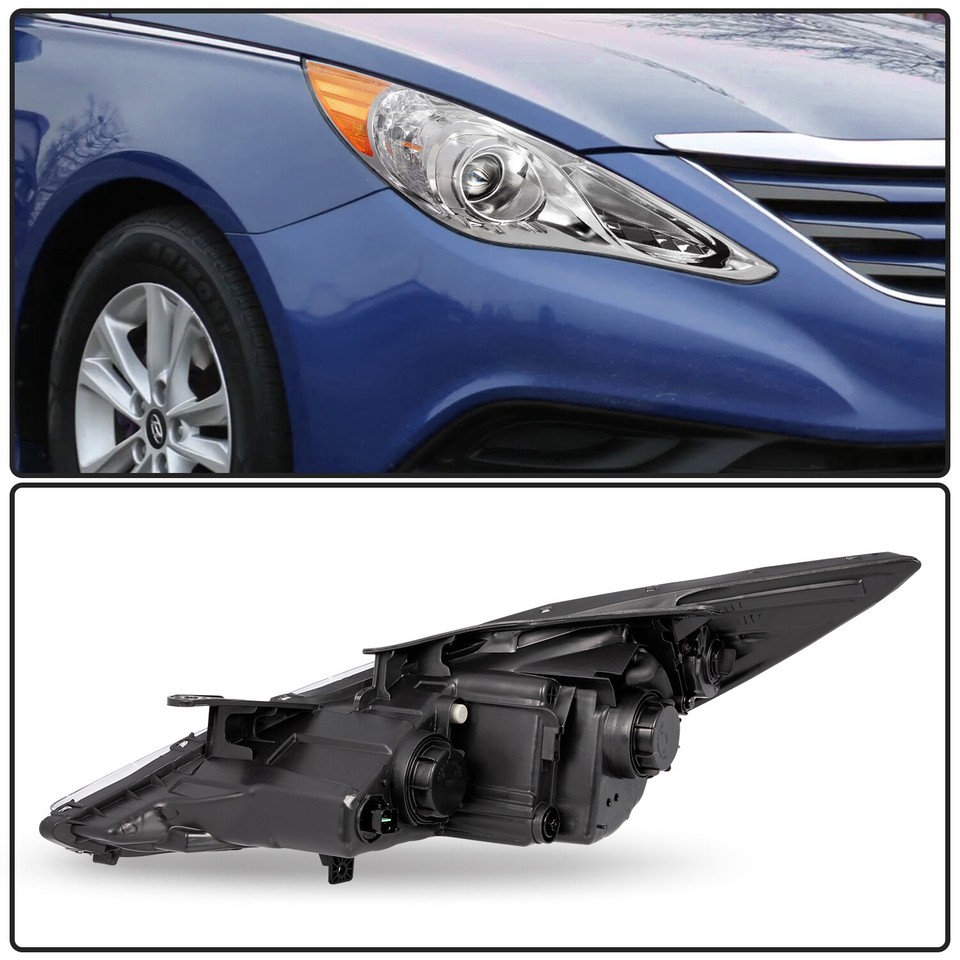 For 2011-2014 Hyundai Sonata Chrome Housing Headlight Assembly ...