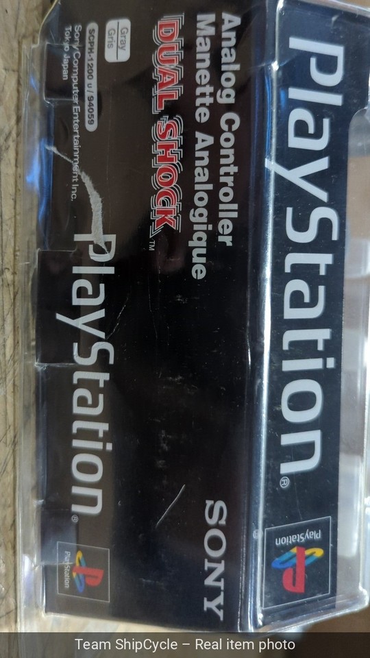 Sony PS1 Gray Analog Controller Dual Shock SCPH1200 uc Orig Box Pkg 199 ...
