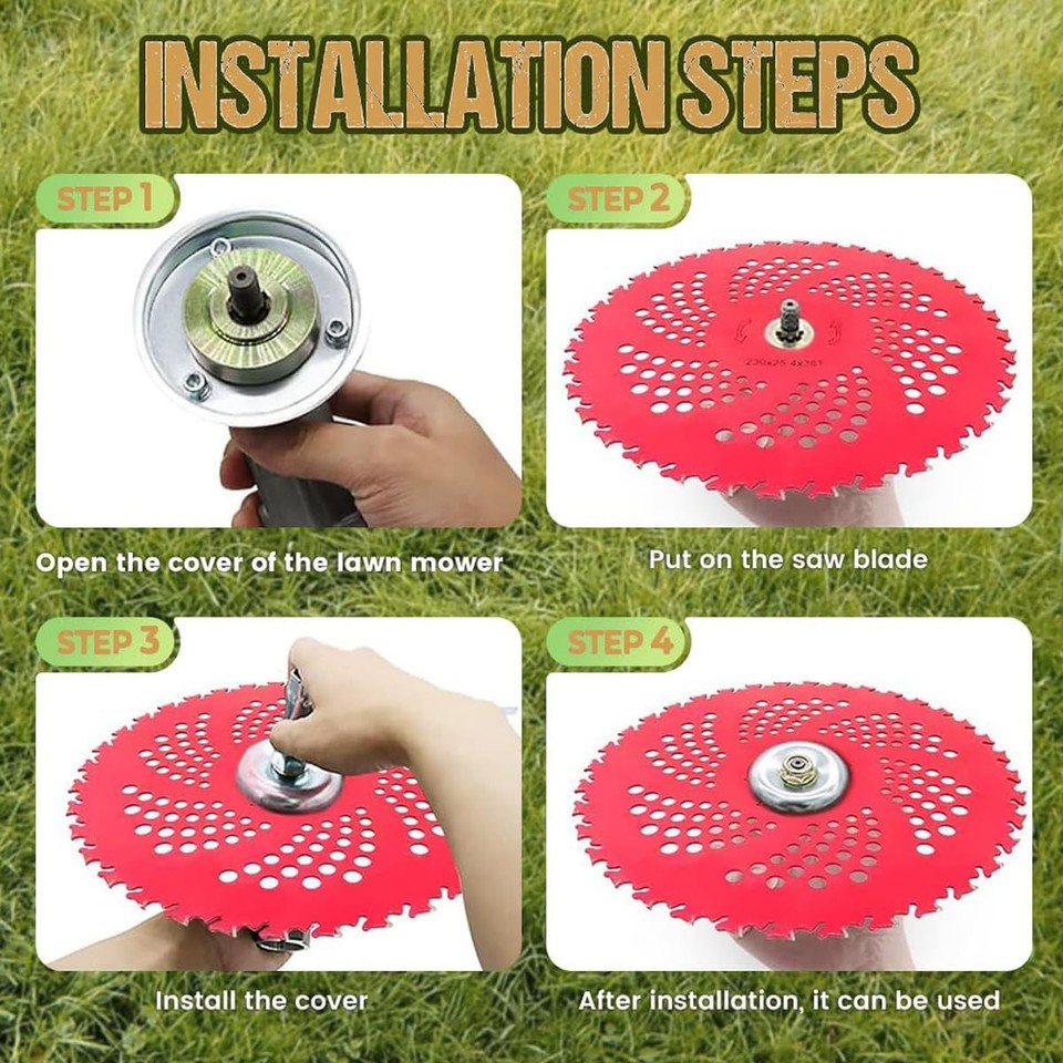 4 Pack 9" Carbide Tip Circular Saw Brush Cutter Trimmer Weed Eater ...