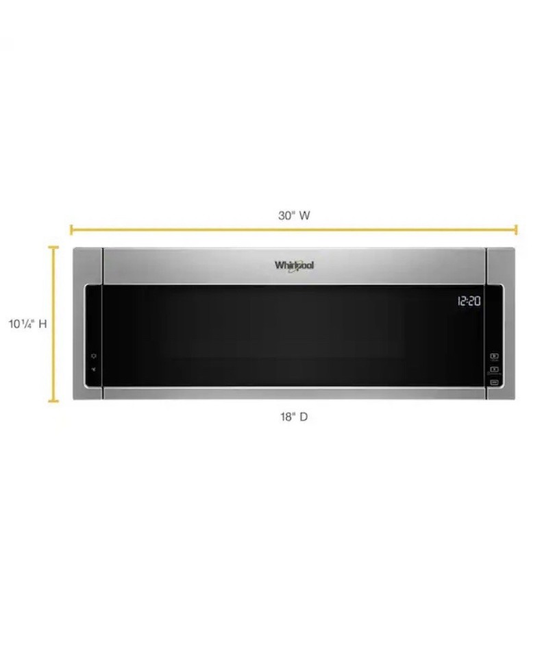 WHIRLPOOL 1.1-cu ft Low Profile Over-the-Range Microwave WML55011HS | eBay