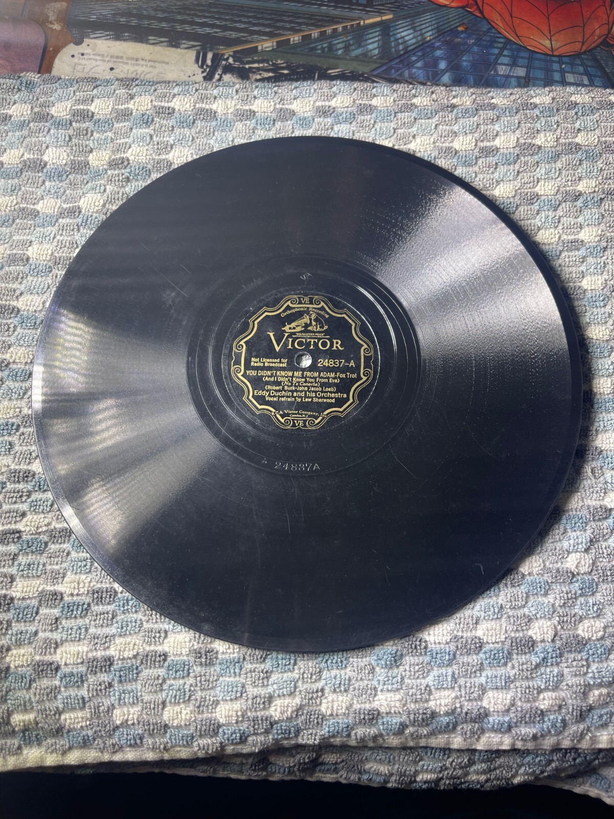 VICTOR Record 78 rpm 24837 YOU DIDNT KNOW ME FROM ADAMN / FAIR WEATHER ...