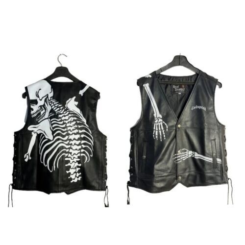 ROD GODSPEED BIKER BLACK LEATHER VEST | eBay