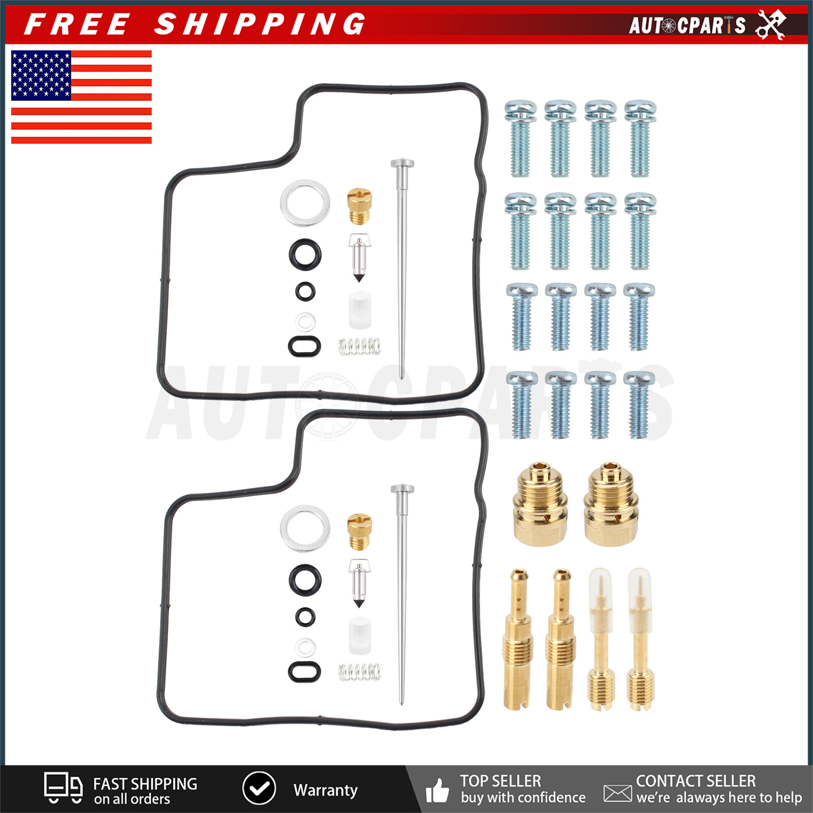 2Set Carburetor Repair Carb Rebuild Kit For Honda VT750DC Shadow Spirit ...