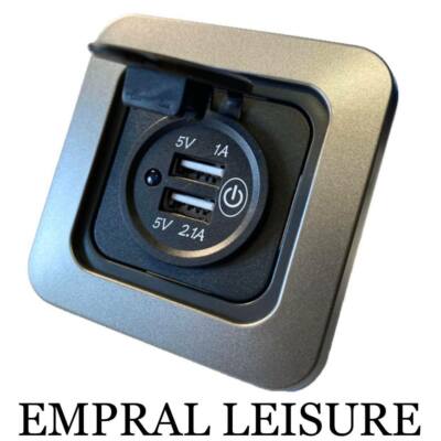 12v CBE C-Line Double Dual USB Socket Charger For Motorhome Campervan ...