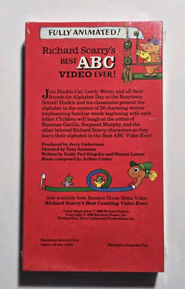 Richard Scarry's Best ABC Video Ever! VHS (1989) -- NEW! SEALED!! | eBay