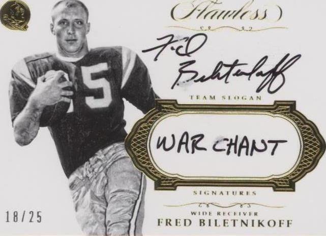 2017 Panini Flawless Collegiate - Team Slogan Signatures Fred ...