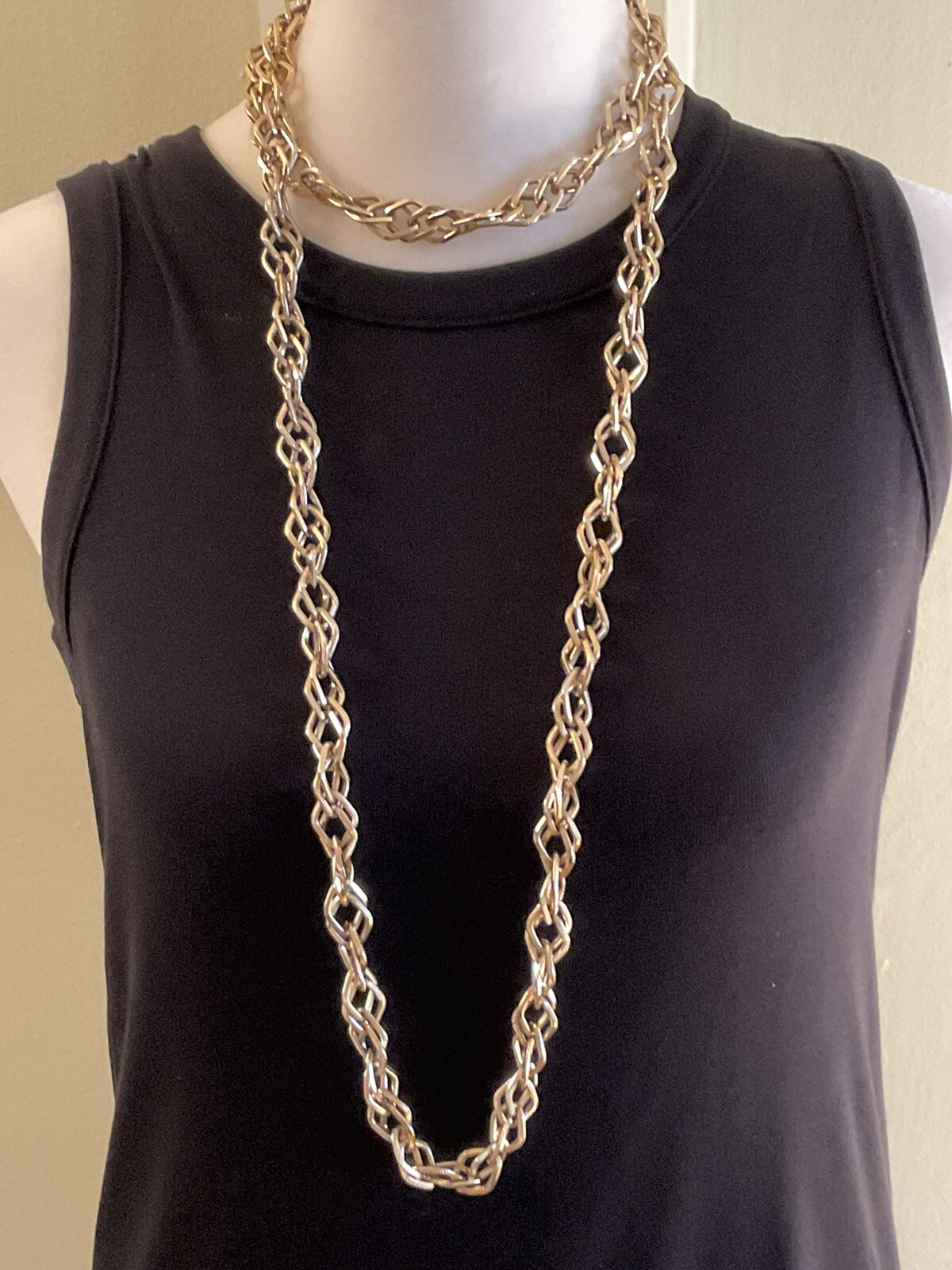 VINTAGE WEST GERMANY SIGNED GOLD TONE CHAIN LINK NEC… - Gem