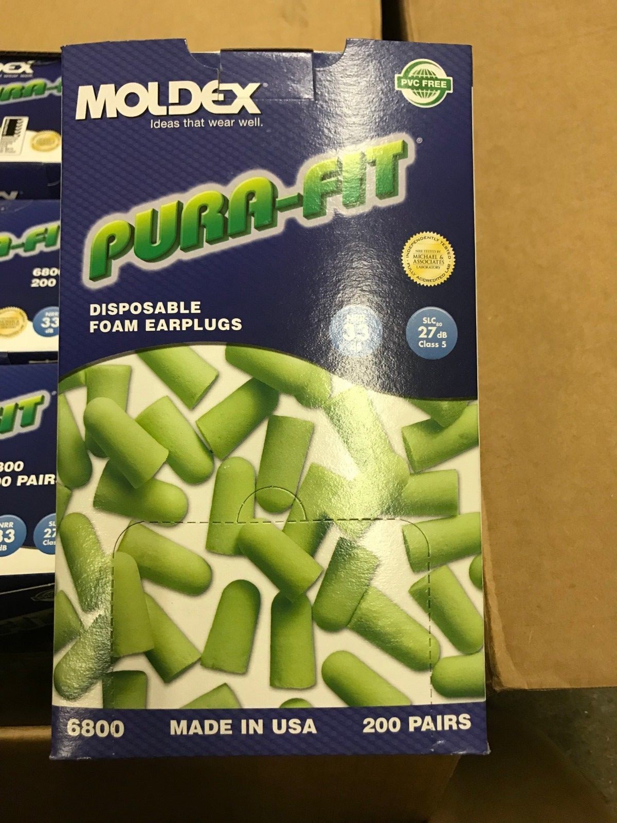 Moldex Disposable Foam Ear Plugs 6800 200 Pairs Pura-Fit® Safe Ear ...