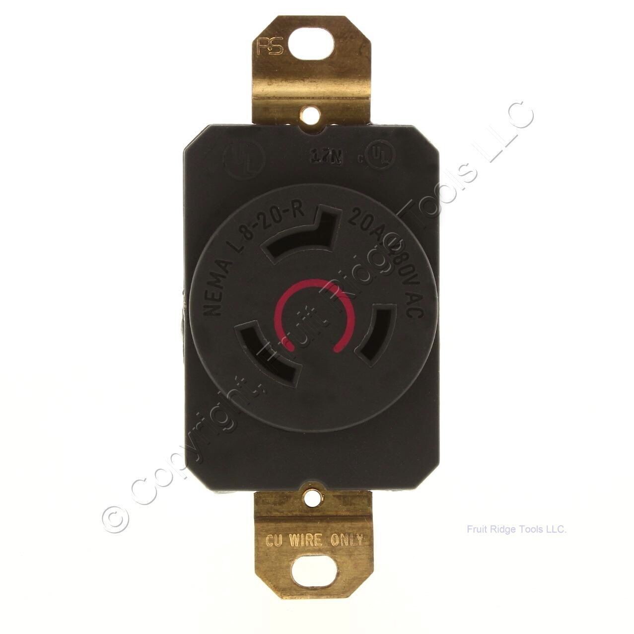 P&S Industrial Twist Turn Locking Receptacle Outlet NEMA L8-20R 20A ...