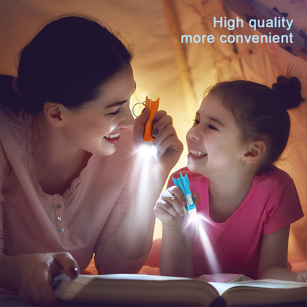 24Pcs Helicopter Mini Flashlight Keychain Outer Space Theme Party LED Rocket Toy | eBay