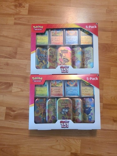 2x Pokemon 151 Costco Mini Tin Two Box Set of 5-Pack Mini Tins 10 Total ...