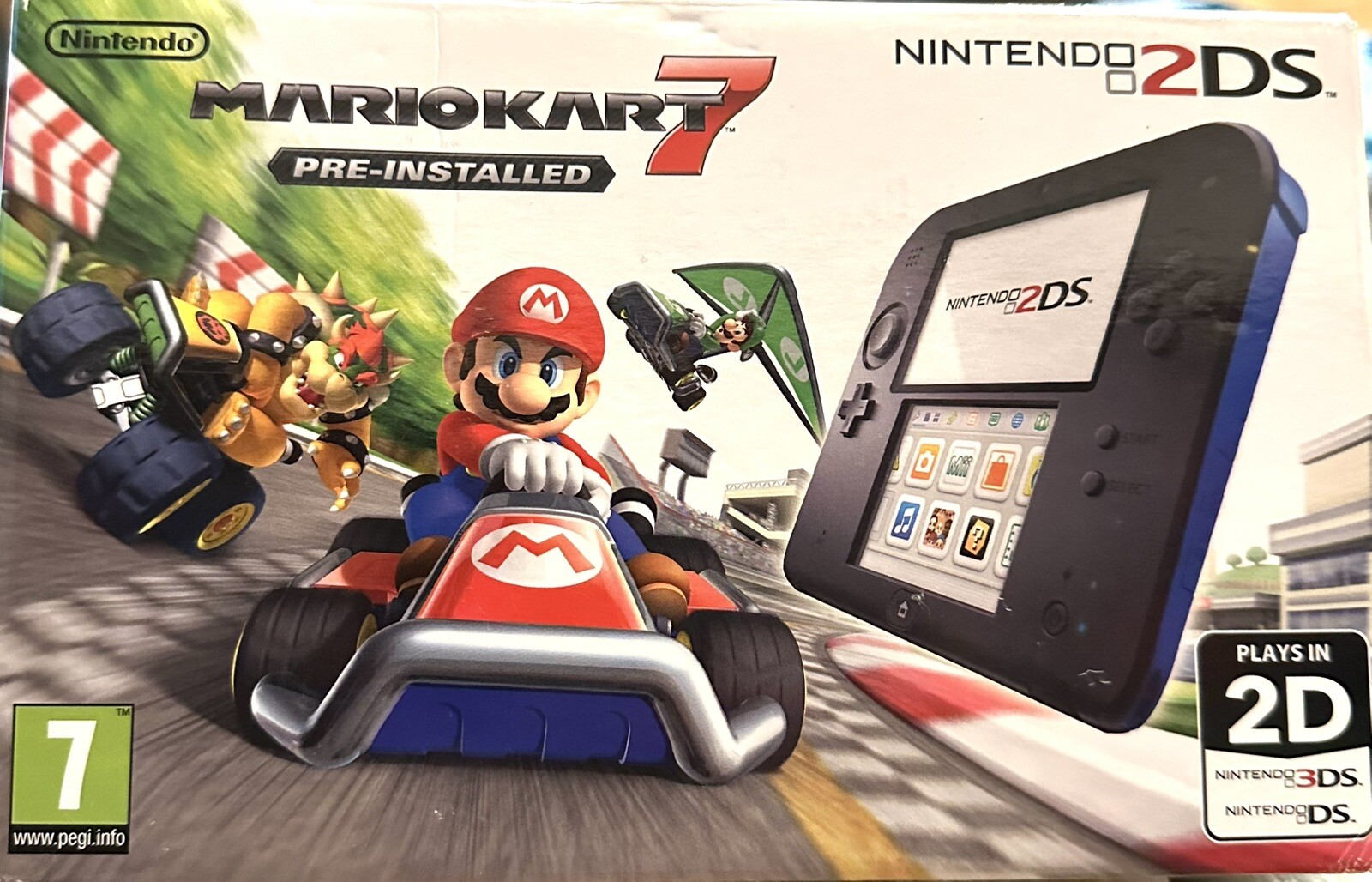 Nintendo Black/Blue 2DS Console + Mario Kart 7 | eBay UK
