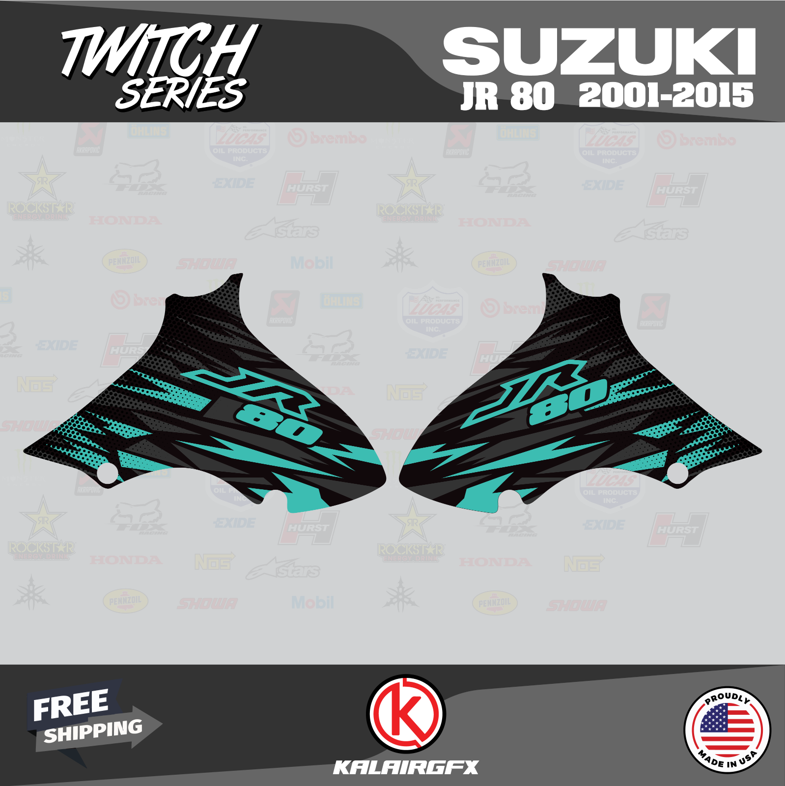 Graphics Kit for SUZUKI JR80 (2001-2015) JR 80 TWITCH-teal | eBay