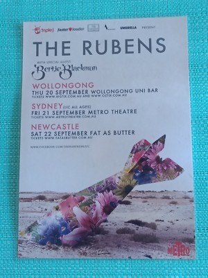 THE RUBENS - 2012 Australia Tour - Laminated Promo Poster | eBay Australia