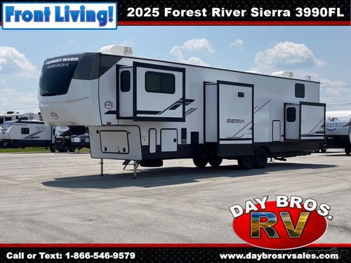 25 Forest River Sierra 3990FL Fifth Wheel RV Towable Camper Front ...