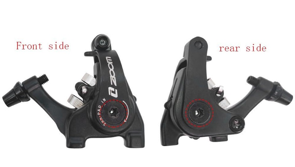 Zoom Dual-Piston Cable Actuated Mechanical Flat Mount Disc Caliper ...