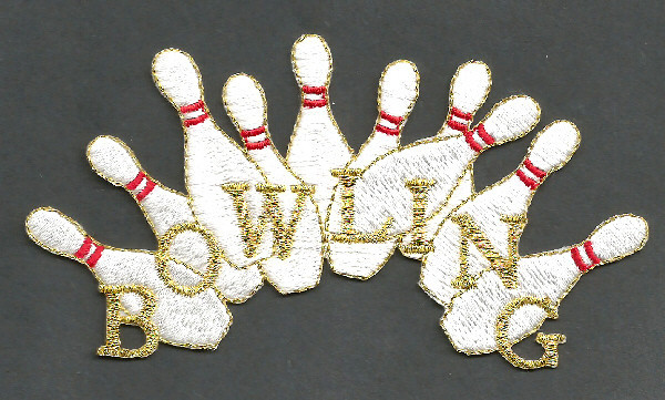 Bowling Patch - Strike - Bowling League - Sports - Embroidered Iron On ...