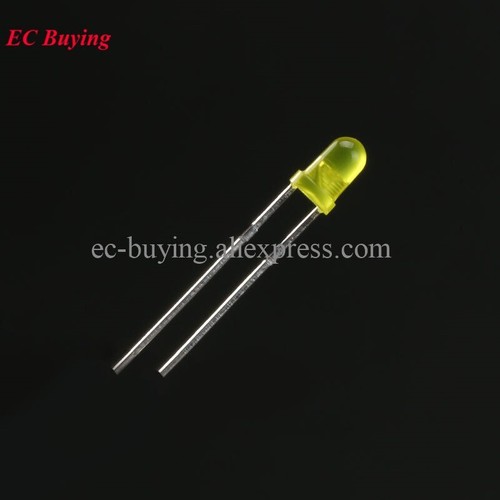 10pcs F3 Ultra Bright 3MM Diffused Round LED Light Lamp Bead Emitting ...