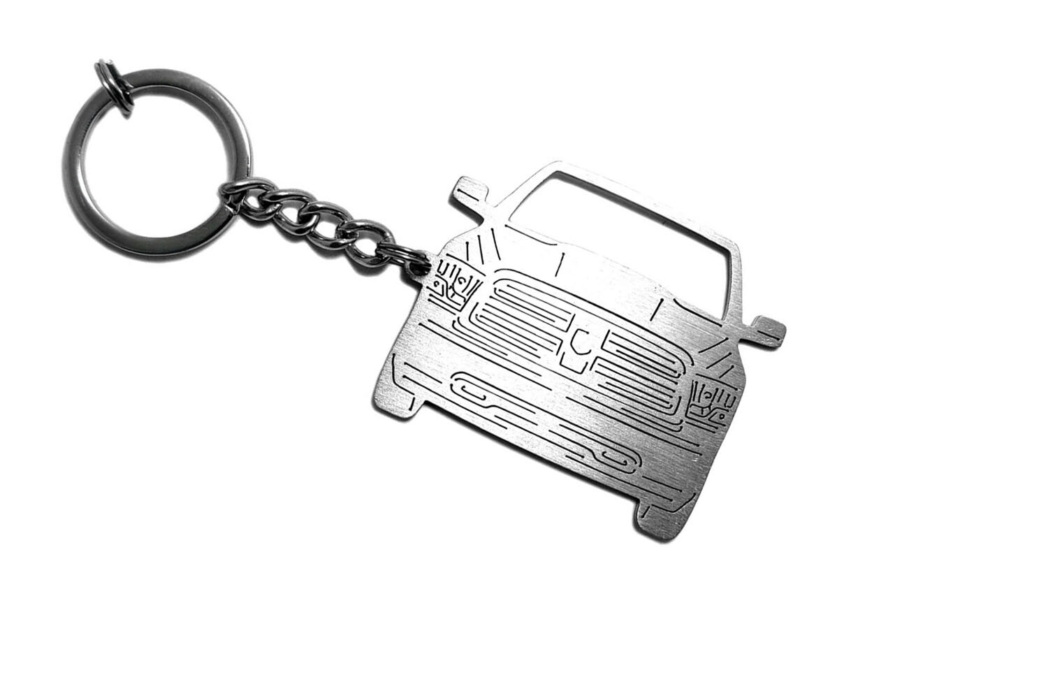 Stainless Steel Keychain Front View Car Laser Cut Key Ring fit Dodge ...