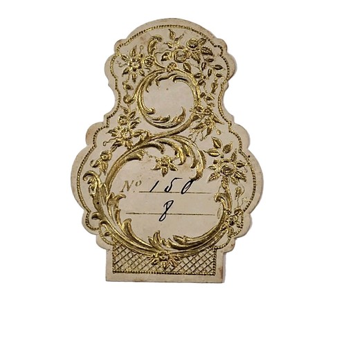 1870's-80's Original Dresden Textile Label Gold Art Nouveau Victorian ...