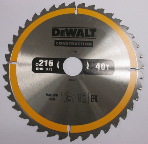DeWalt DT1155 DT1953 Saw Blade 216 X30X40T DW777 DW701 DW707 DW712 ...