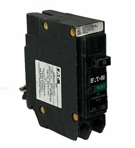 Eaton BRP115AF 120/240V 15A Single Phase Circuit Breaker 786689041014 ...