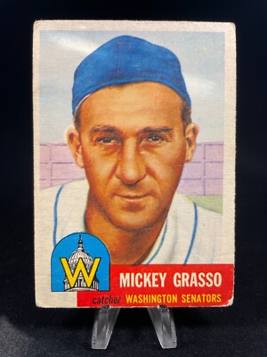 1953 Topps Baseball Mickey Grasso #148 Washington Senators | eBay
