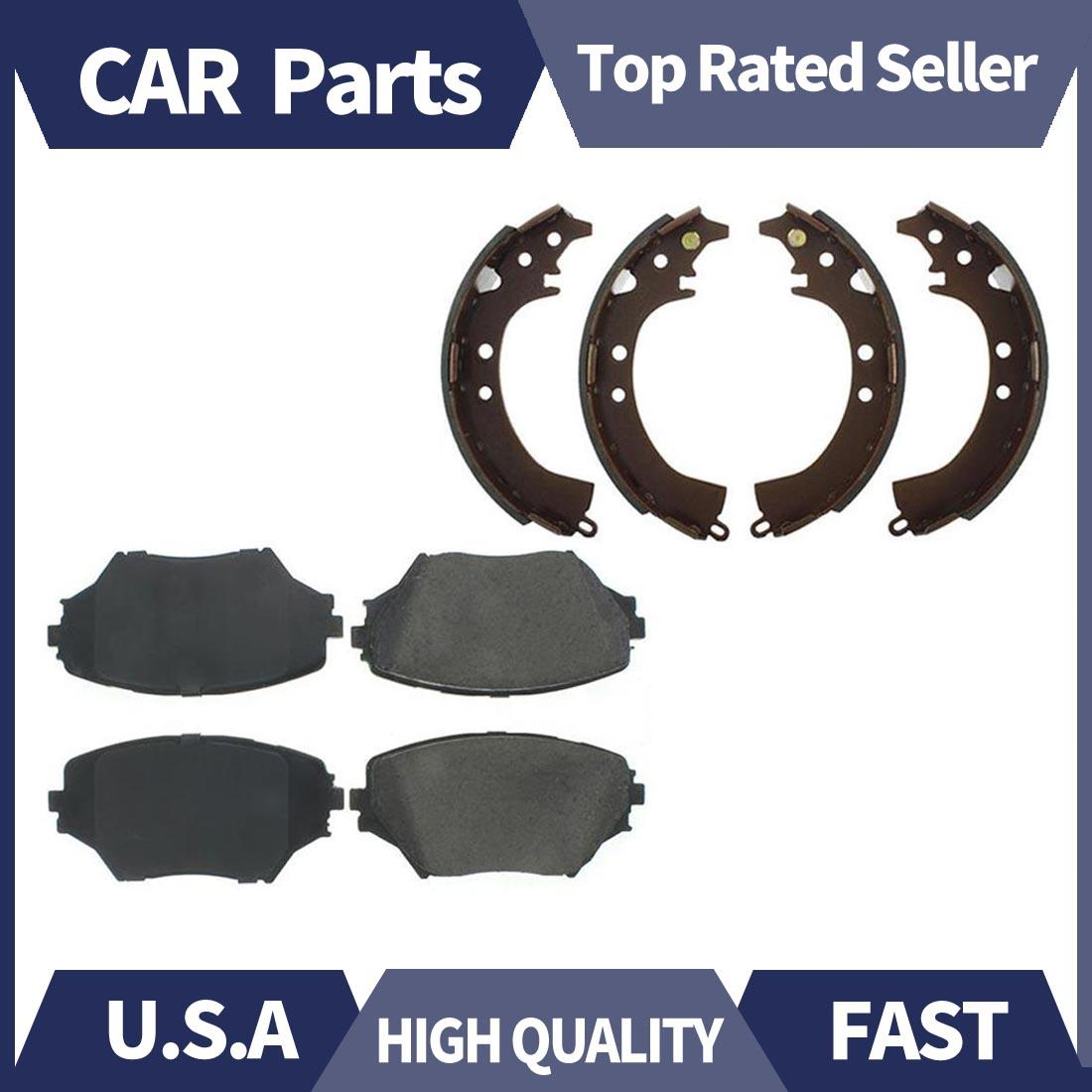 Centric Front & Rear Metallic Brake Pads & Brake shoes 2SET For Toyota ...