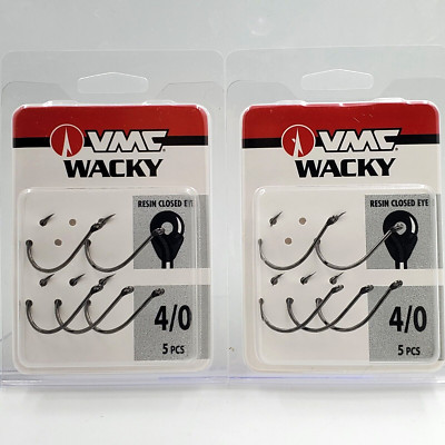 2 Packs Of Vmc Wacky 4/0 Hooks Bass, Walleye, Trout 10 Total Hooks WK#4/OBNPP | eBay