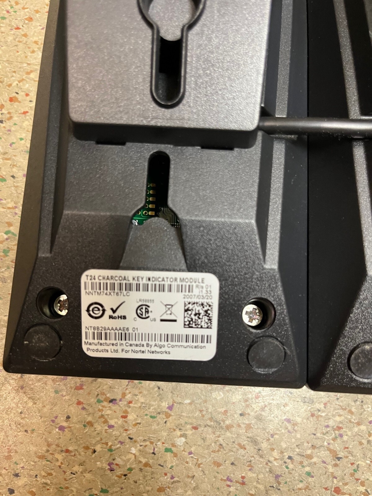 Nortel NT8B27 Business Phone with T24 Key Indicator Add-On (Charcoal ...