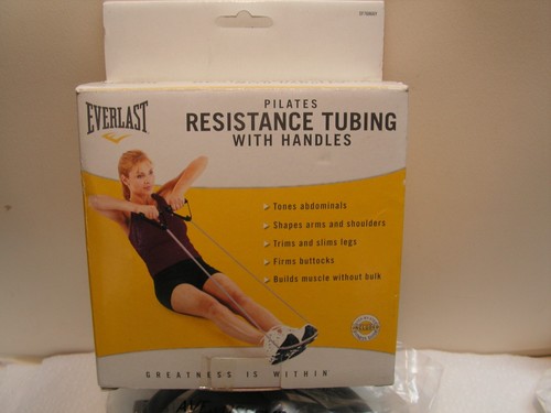 Everlast Pilates Resistance Tubing Gray with Black Handles New ...