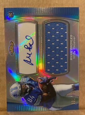 2012 Topps Finest Jumbo Relic Refractor #AJR-RB Ryan Broyles #352/1500 ...