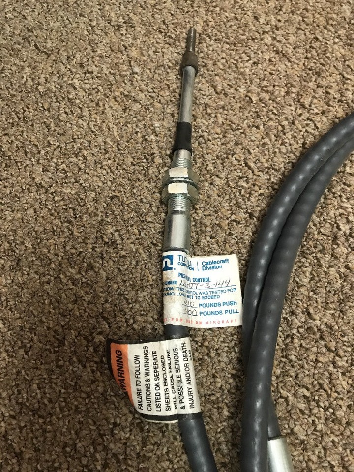 Cablecraft Push Pull Shift Control Cable 12' Long 5/16" 5/16-24 Thread ...