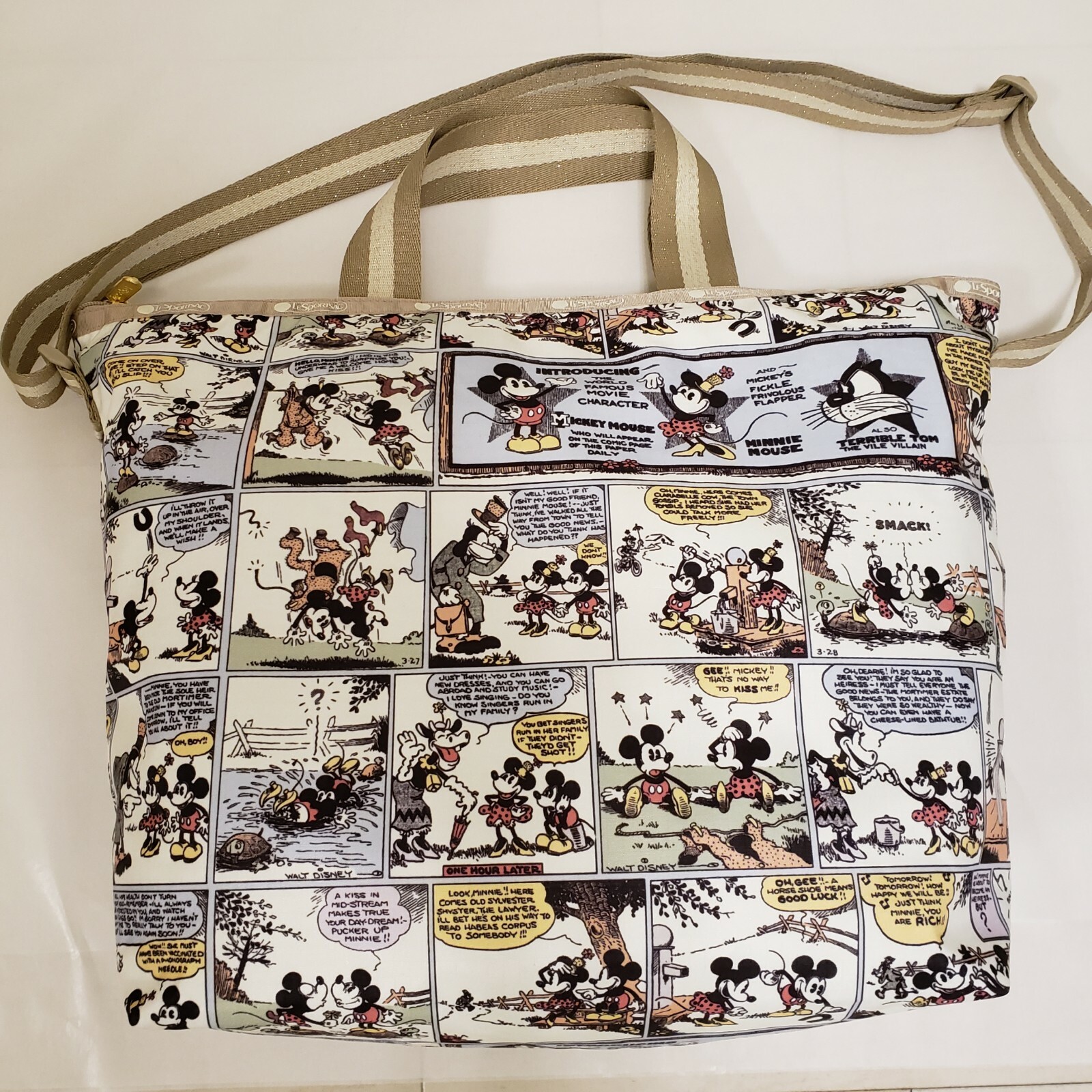 Lesportsac Disney Mickey Mouse U046 Deluxe Easy Carry Shoulder Tote Bag ...