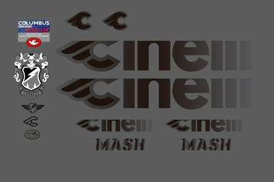 Cinelli Mash Bolt reflective black decal set adesivi autocollant ステッ | eBay