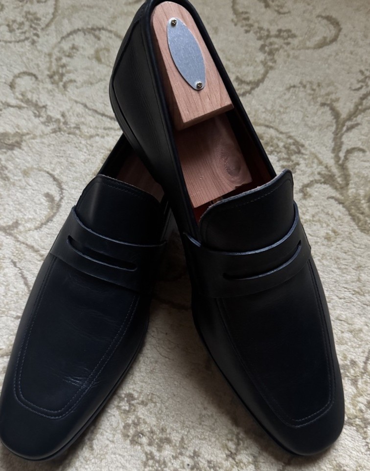 Magnanni “TALAZ” Black Leather Penny Loafer Size 11 MSRP $399 | eBay
