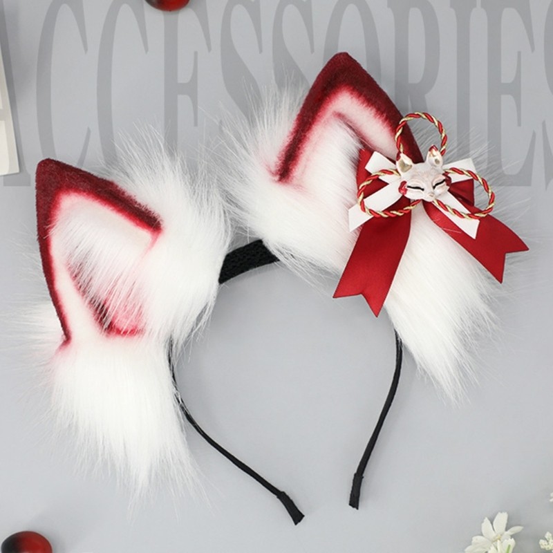 Moveable Fox-Ear Hairband Girl Anime Cos-play Hairhoop Teen Party Props ...