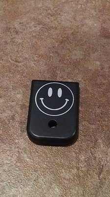Custom Engraved SMILEY FACE Magazine Base Plate for Glock 9mm .40 cal ...