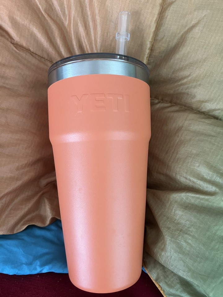 NWOT YETI 26oz Rambler Cup with Straw Lid High Dessert Clay | eBay