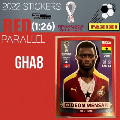 RARE FIFA WORLD CUP QATAR 2022 STICKER Gideon Mensah🔥RED Parallel - GHA ...