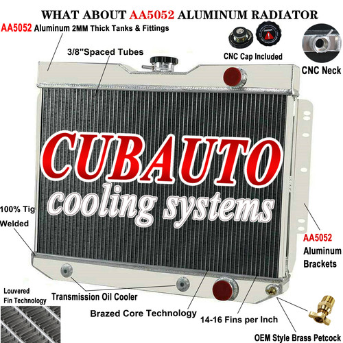 4 Row Radiator For 1959-1965 Chevy El Camino Belair Impala Chevelle ...