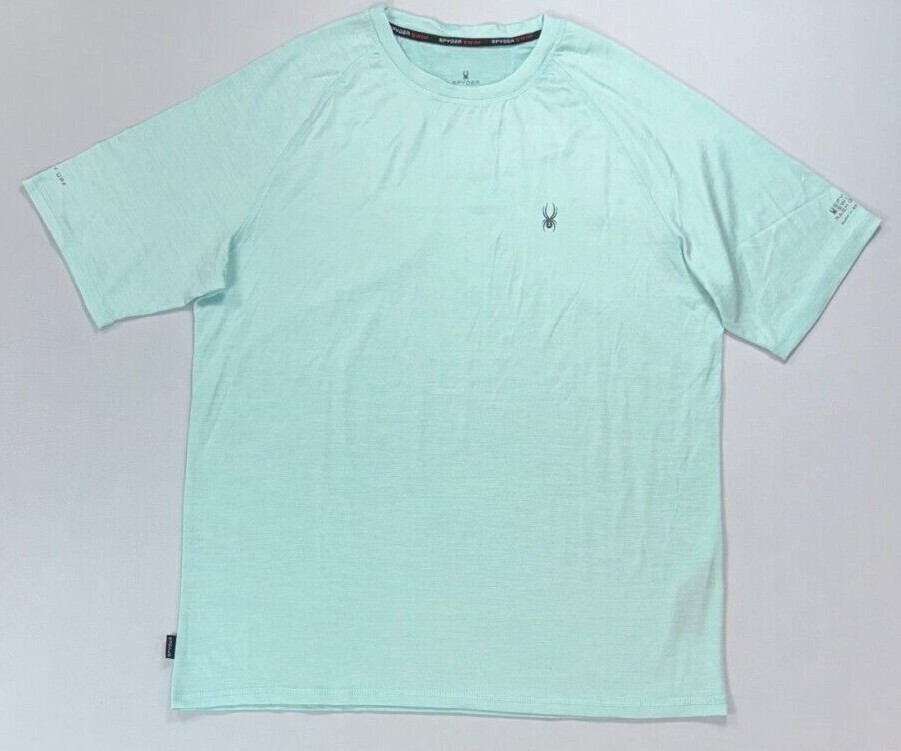 Men's Spyder Swim Short Sleeve UPF 30+ Heather Rash Guard Shirt | eBay