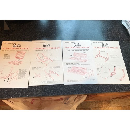 Original 1963 Instructions 4 Barbie Teen Age Fashion Model Go-Together ...