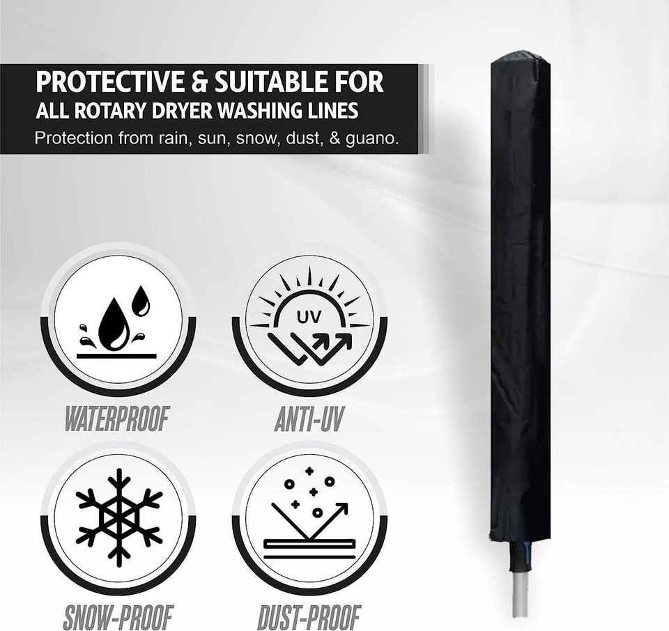Waterproof Heavy Duty Rotary Washing Line Cover Clothes Airer Garden ...