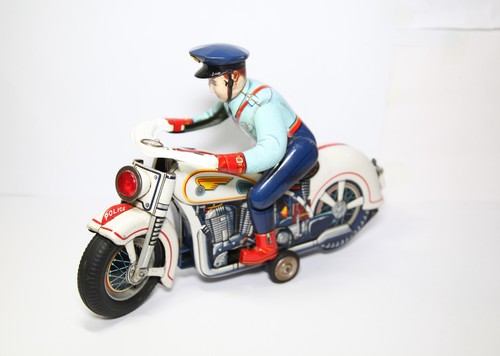 Modern Toys Japan Highway Patrol Police Motorcycle - Tinplate Working ...