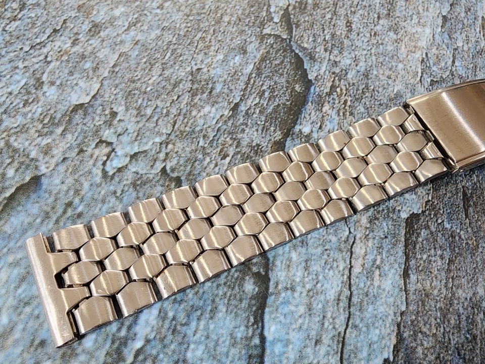 Rare Vintage Seiko Fish Scales Bracelet 19mm Straight end piece Coffin ...