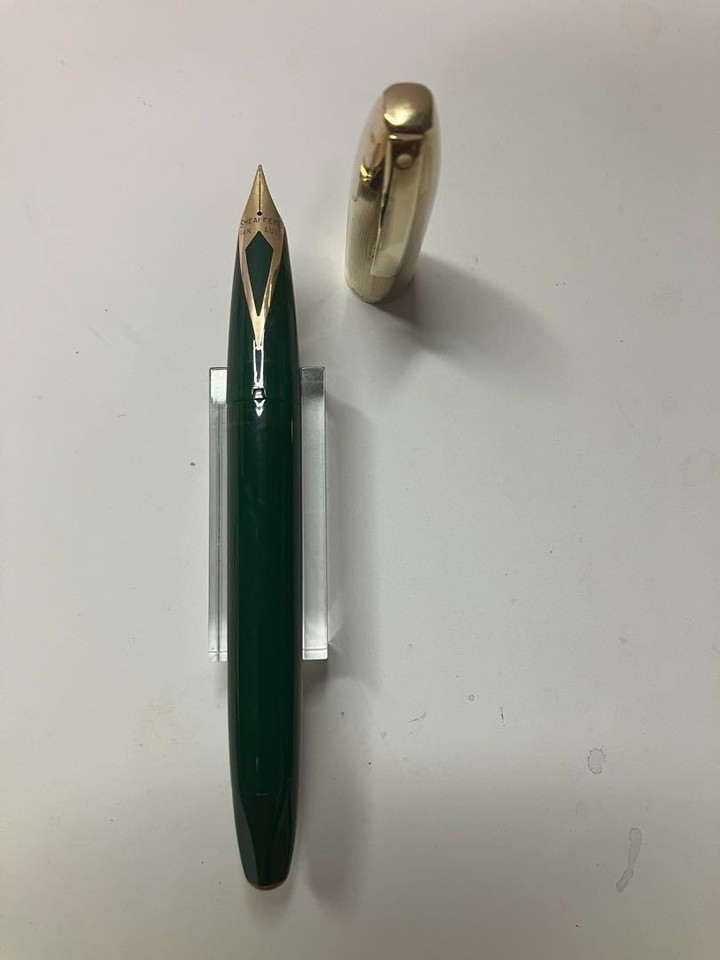 Sheaffer PFM V Snorkel Green 14K F Nib Fountain Pen | eBay