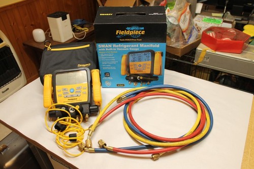 Fieldpiece SM482V 4-Port Digital SMAN Refrigerant Manifold with Vacuum ...