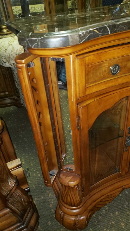 AICO by Michael Amini Excelsior sideboard with marble top | eBay