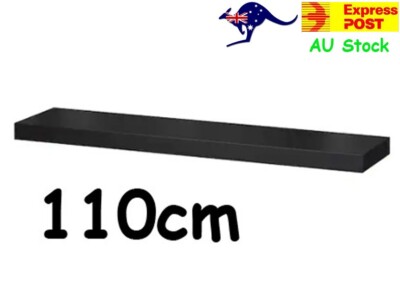 IKEA LAC 110x26cm Black-Brown Floating Wall Shelf Ledge Book Frame ...